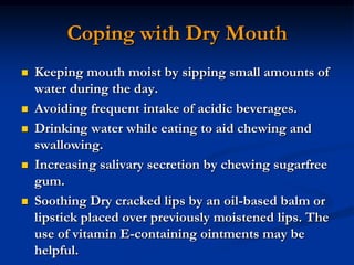 Diagnosis and treatment of dry mouth | PPT