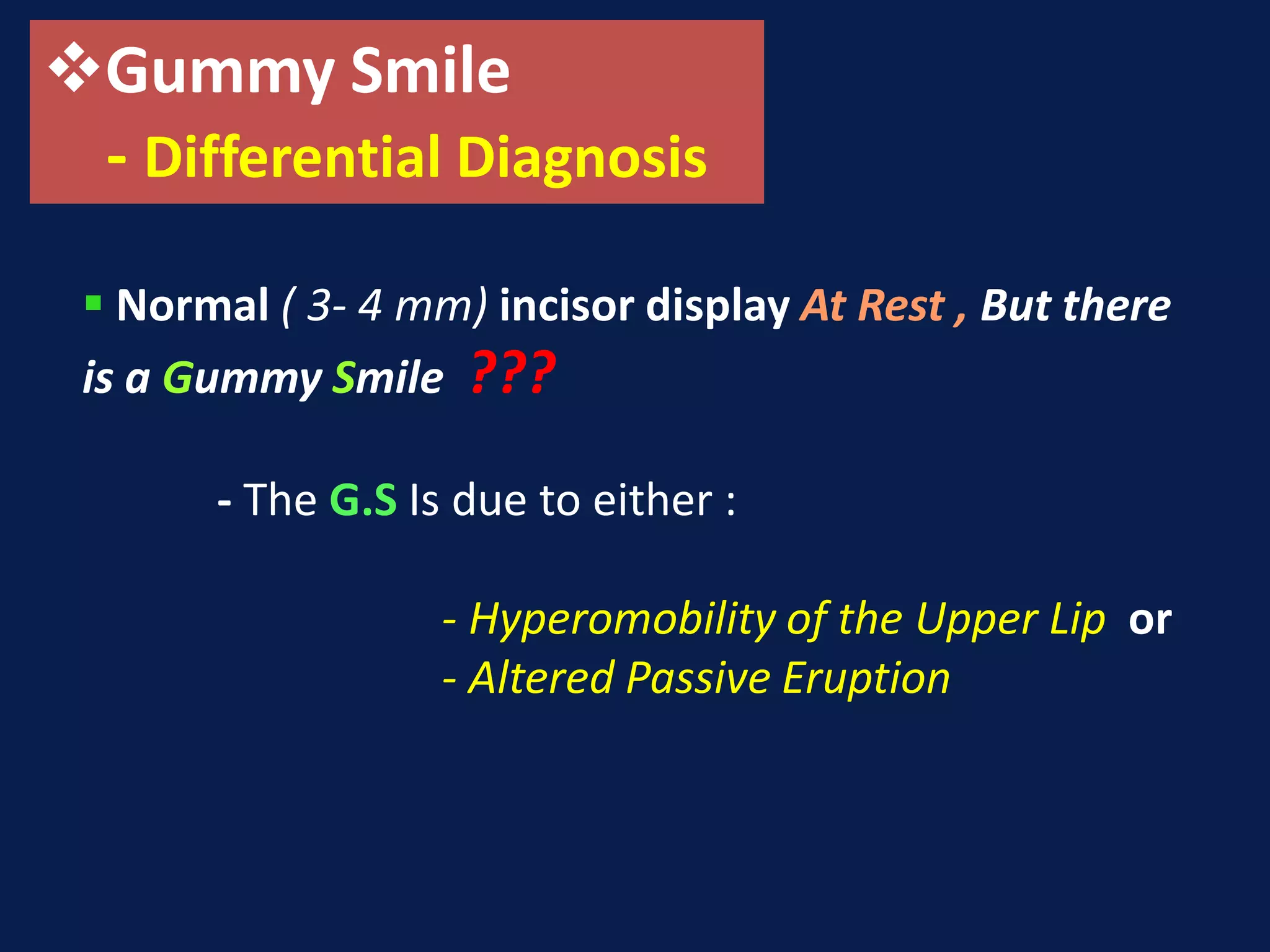 Diagnosis and treatment of gummy smile | PDF
