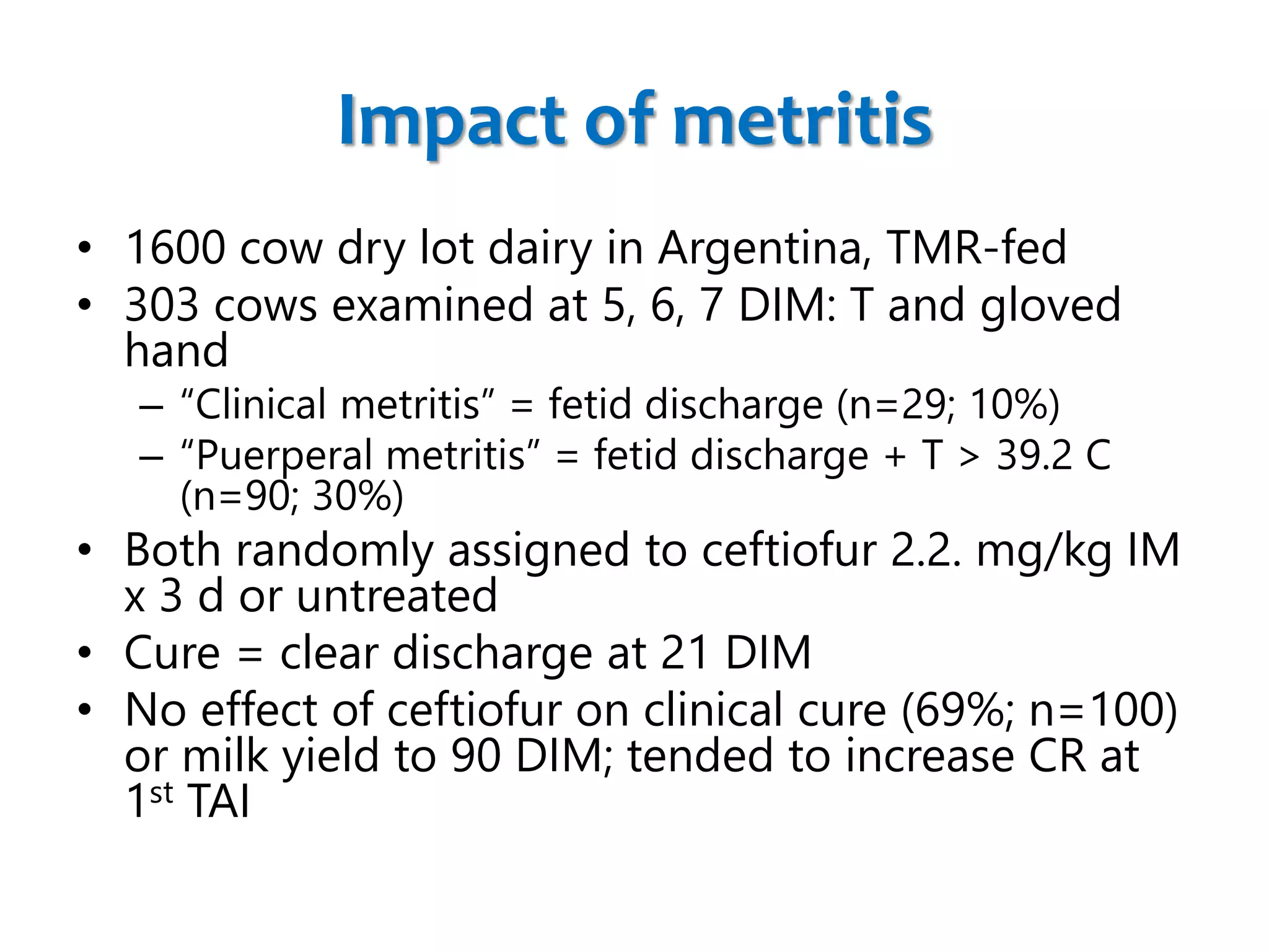 Diagnosis and Treatment of Metritis | PPTX