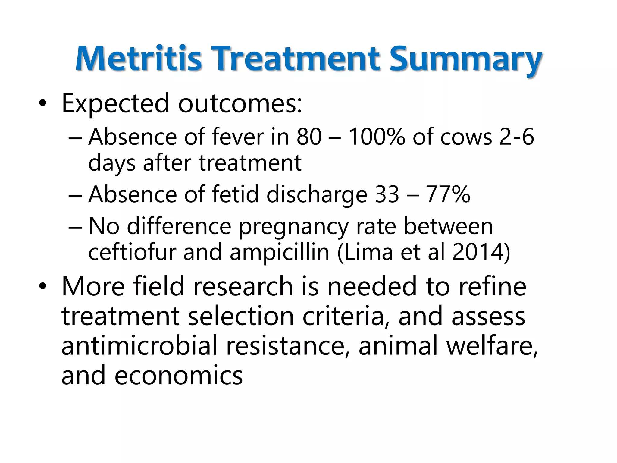 Diagnosis and Treatment of Metritis | PPTX
