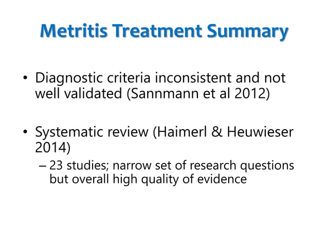 Diagnosis and Treatment of Metritis | PPTX | Digestive Disorders ...