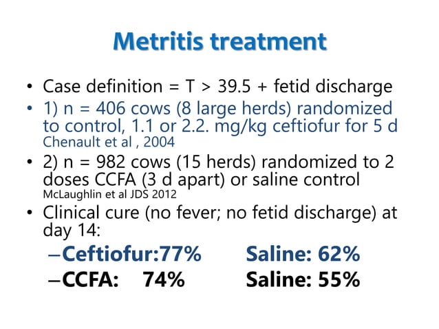 Diagnosis and Treatment of Metritis | PPT