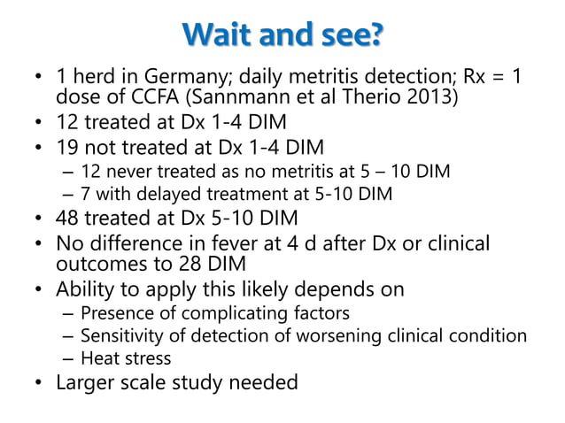 Diagnosis and Treatment of Metritis | PPT