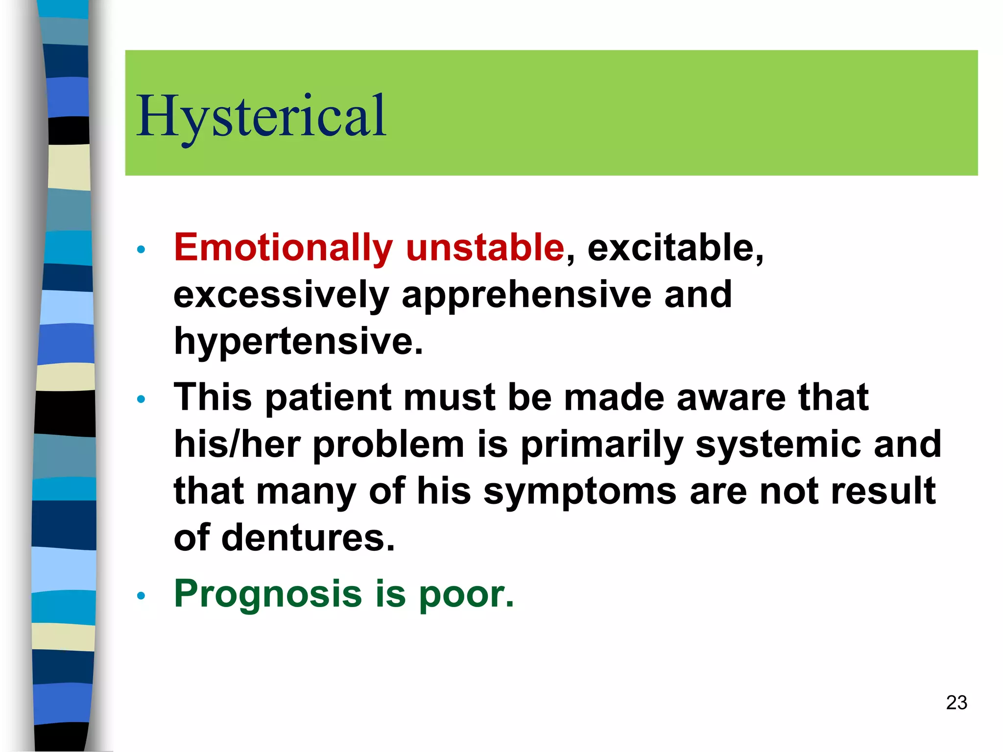 Diagnosis and treatment planning in complete denture patients | PPTX