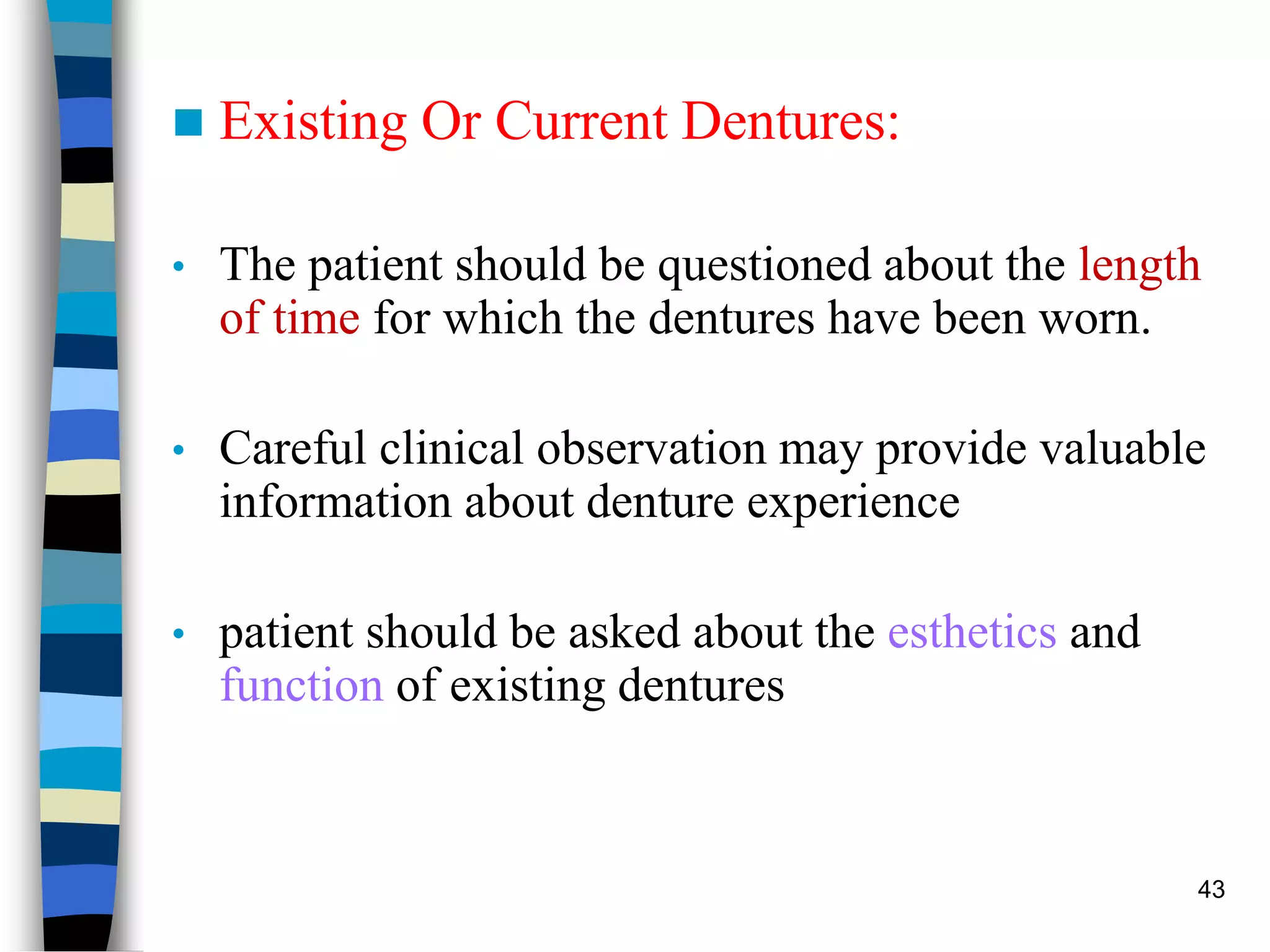 Diagnosis and treatment planning in complete denture patients | PPTX