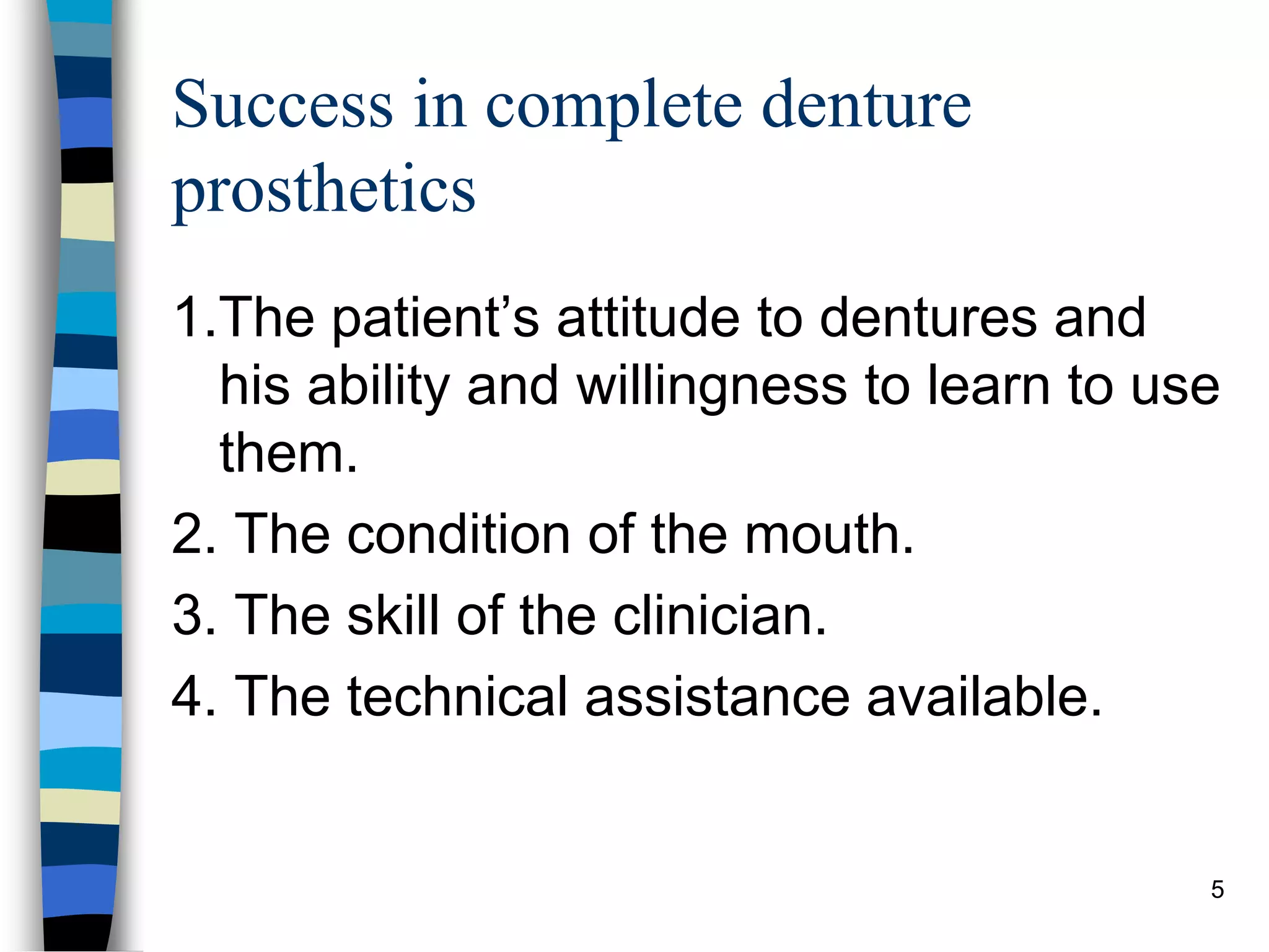 Diagnosis and treatment planning in complete denture patients | PPTX