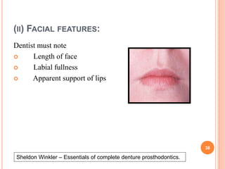 Diagnosis and treatment plan of complete denture | PPTX