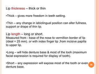 Diagnosis and treatment plan of complete denture | PPTX