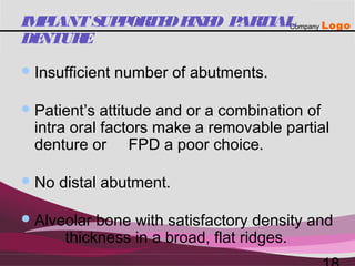 Diagnosis and tretment planning in fpd | PPT