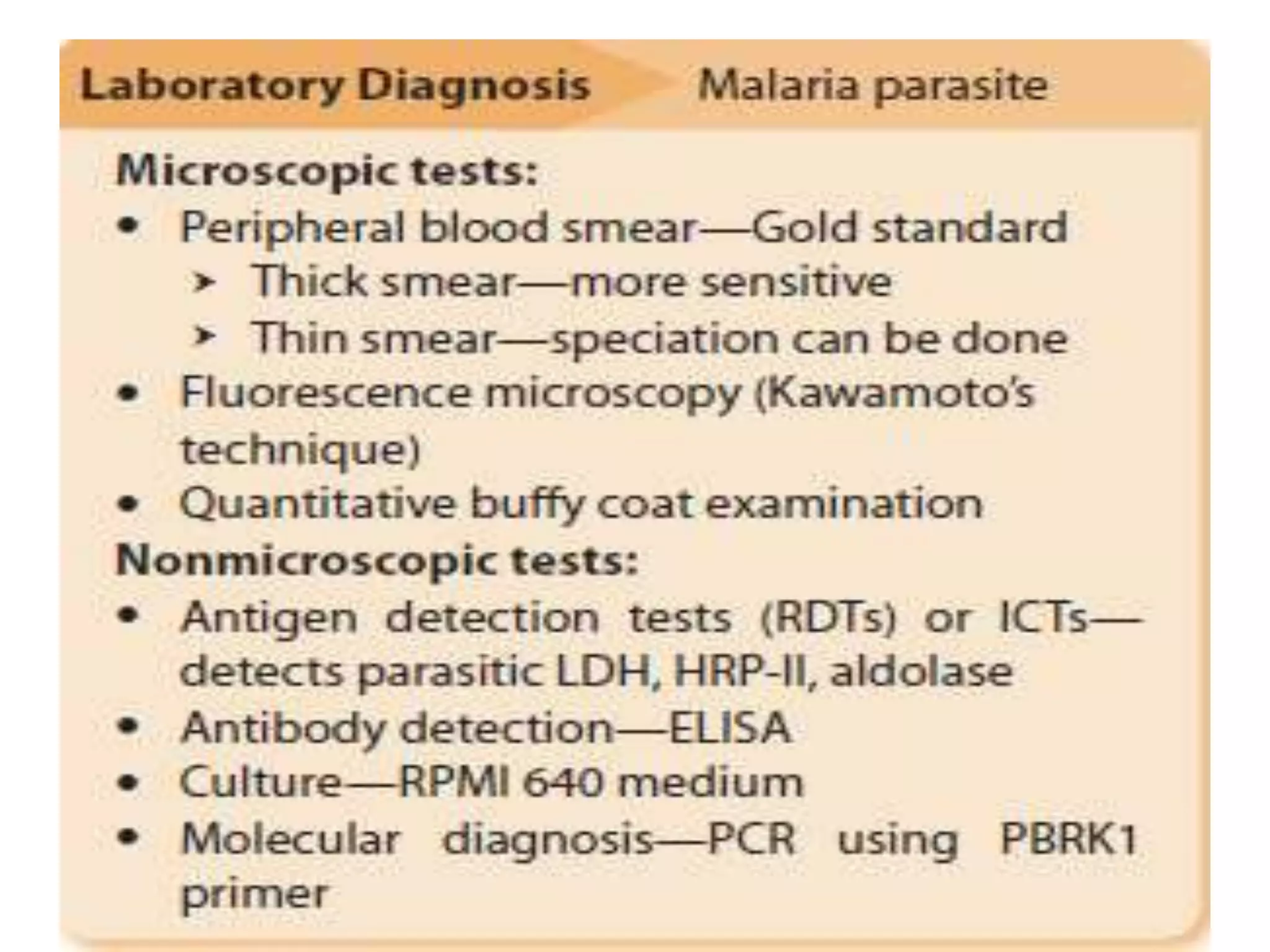 Diagnosis & blood stages of malaria . | PPTX