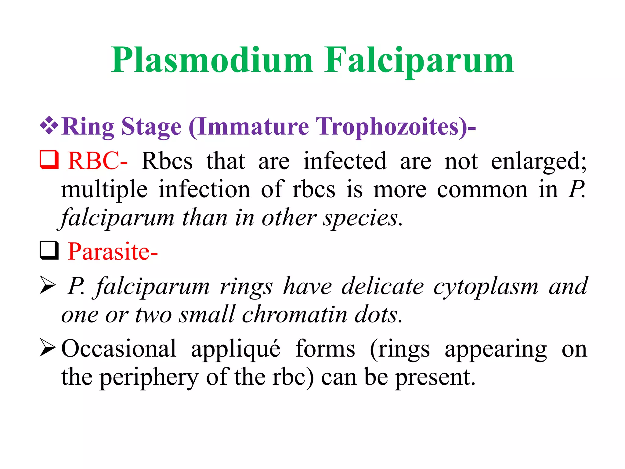 Diagnosis & blood stages of malaria . | PPTX