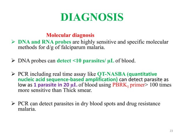 Diagnosis & blood stages of malaria . | PPTX | Infectious Diseases | Diseases and Conditions