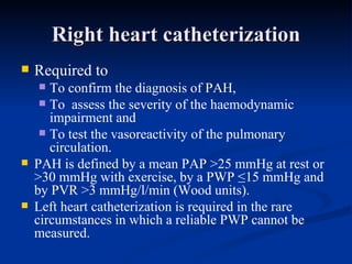Diagnosis & Classification of Pulmonary Hypertension | PPT
