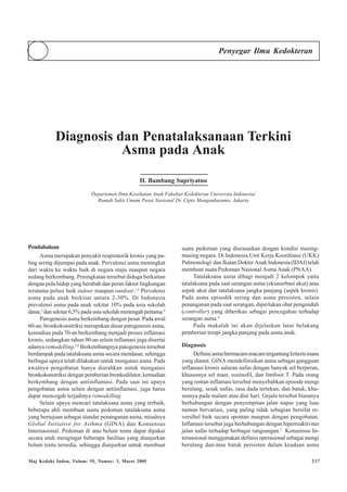 Diagnosis dan penatalaksanaan terkini asma pada anak | PDF