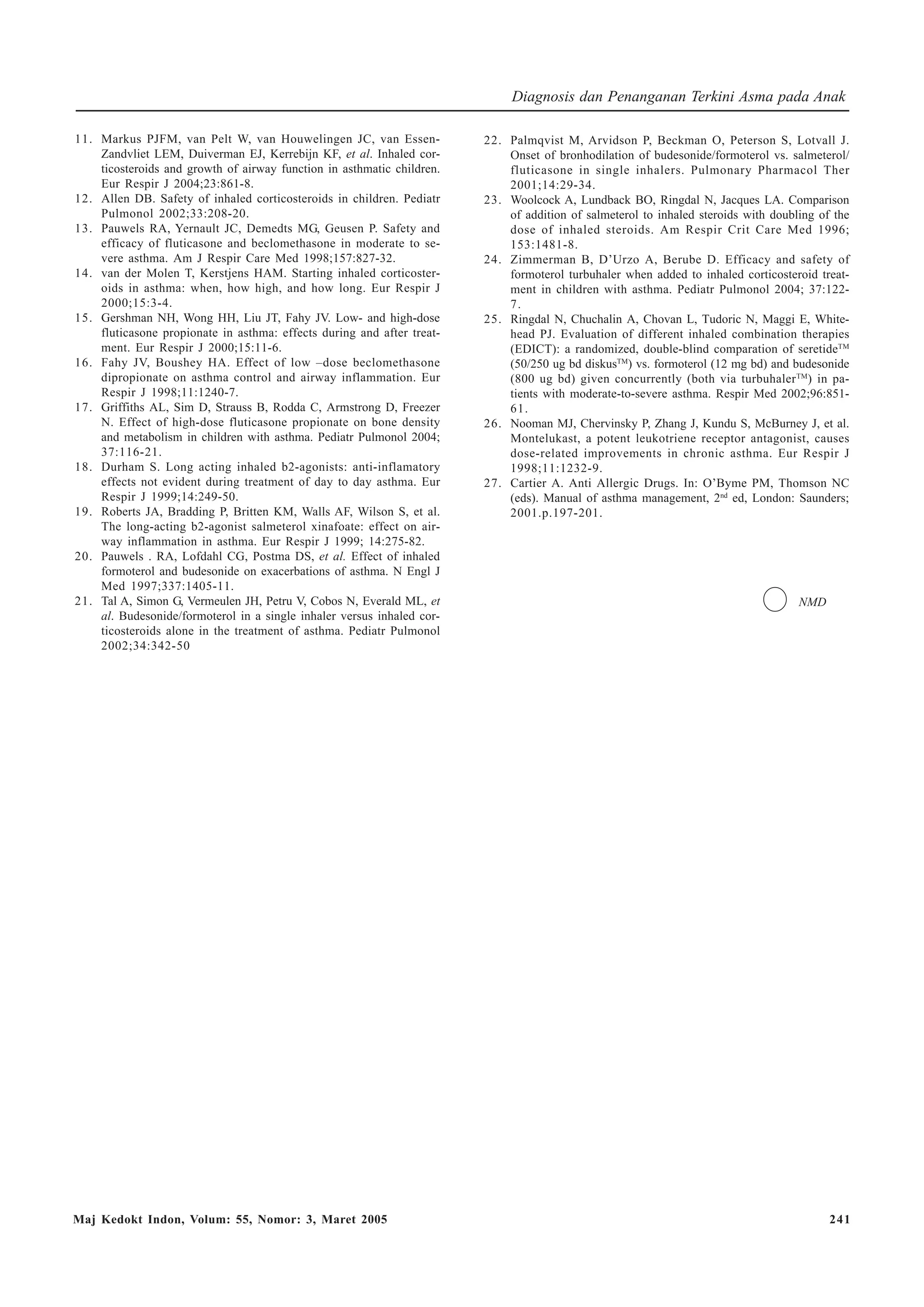 Diagnosis dan Penatalaksanaan Terkini Asma pada Anak | PDF