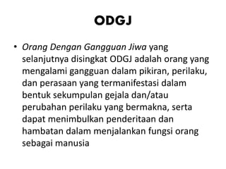 Diagnosis dan terapi gangguan jiwa | PPTX