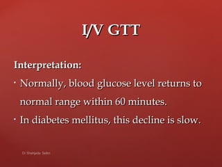 Diagnosis Tessts in Diabetes Mellitus_ Dr Selim | PPT
