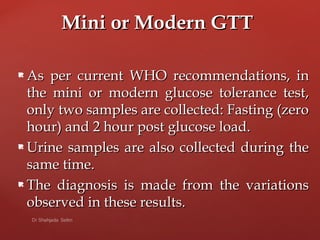 Diagnosis Tessts in Diabetes Mellitus_ Dr Selim | PPT