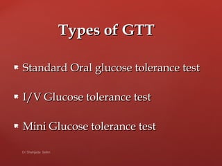 Diagnosis Tessts in Diabetes Mellitus_ Dr Selim | PPT