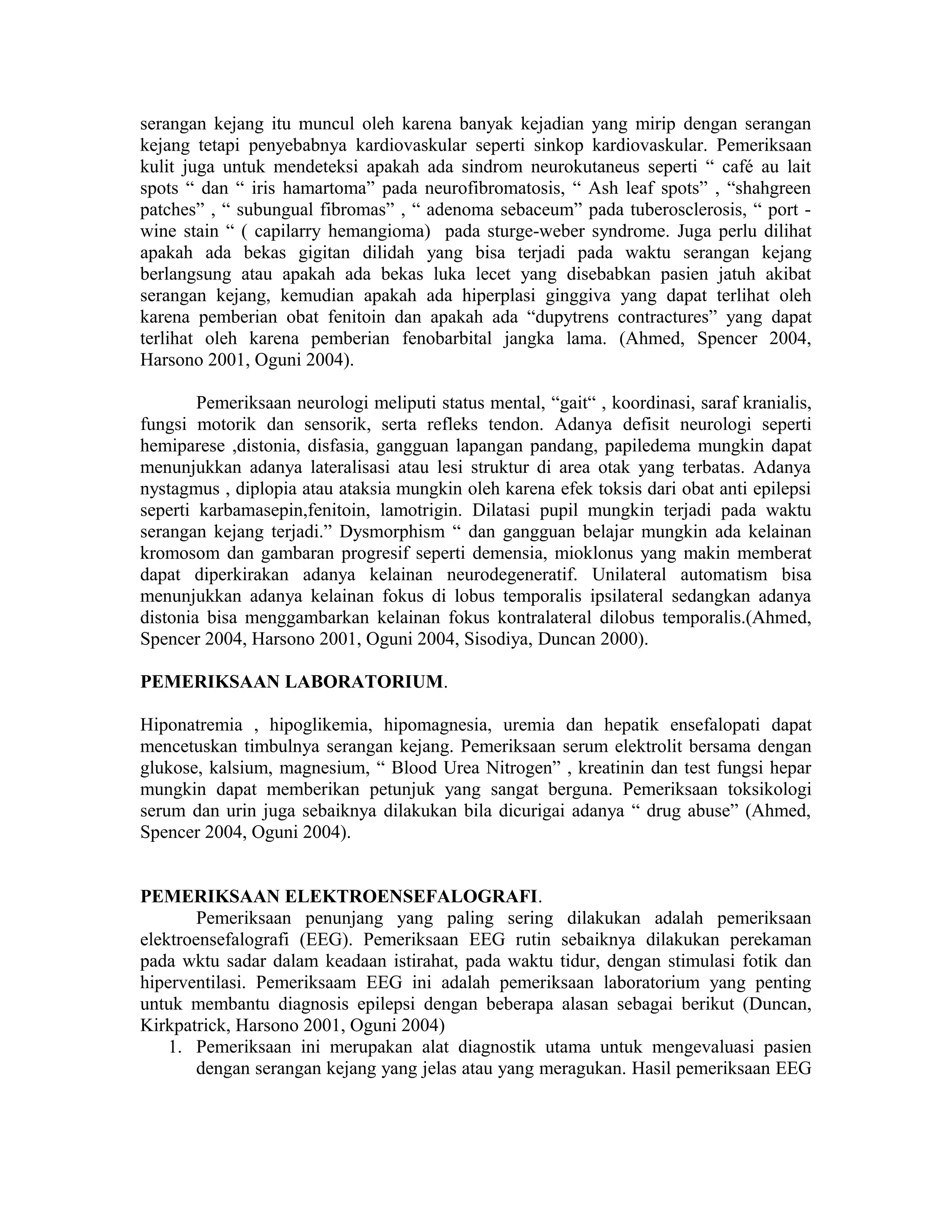 Diagnosis epilepsi lengkap | DOC