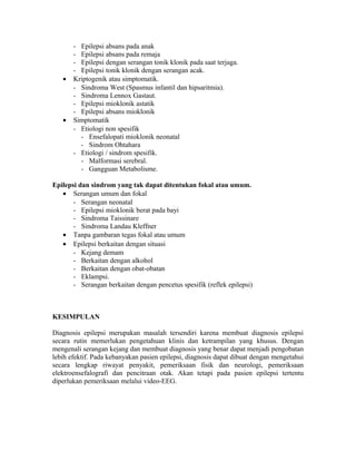 Diagnosis epilepsi lengkap | PDF