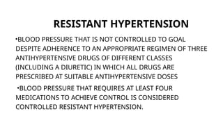 Diagnostic work up for systemic hypertension | PPTX