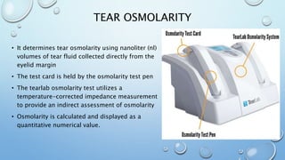 Diagnosis & management of dry eye | PPTX