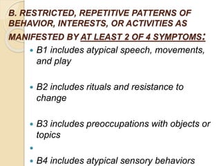 Diagnosis &management of autistic spectrum disorders | PPTX