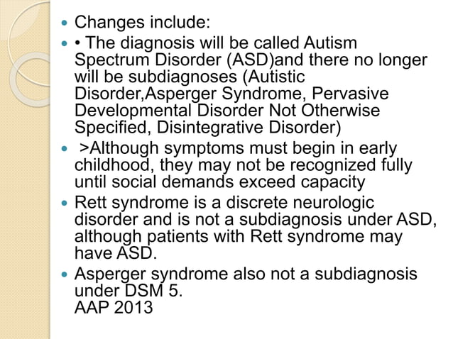 Diagnosis &management of autistic spectrum disorders | PPTX