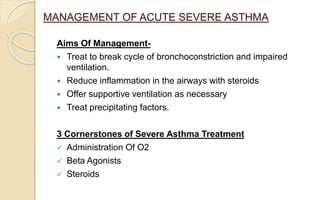 Diagnosis & management of status asthmaticus | PPTX
