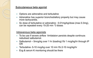 Diagnosis & management of status asthmaticus | PPTX