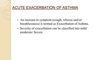 Diagnosis & management of status asthmaticus | PPTX