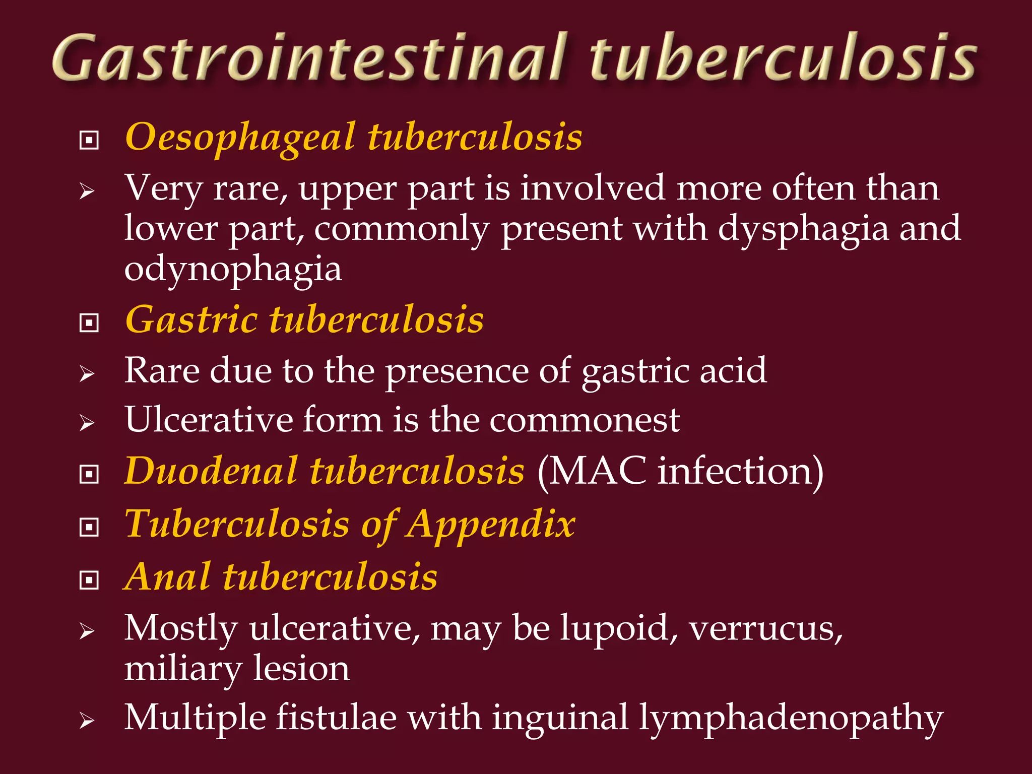 Diagnosis of abdominal tuberculosis | PDF | Digestive Disorders ...