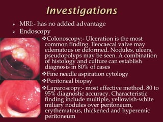 Diagnosis of abdominal tuberculosis | PDF | Digestive Disorders ...