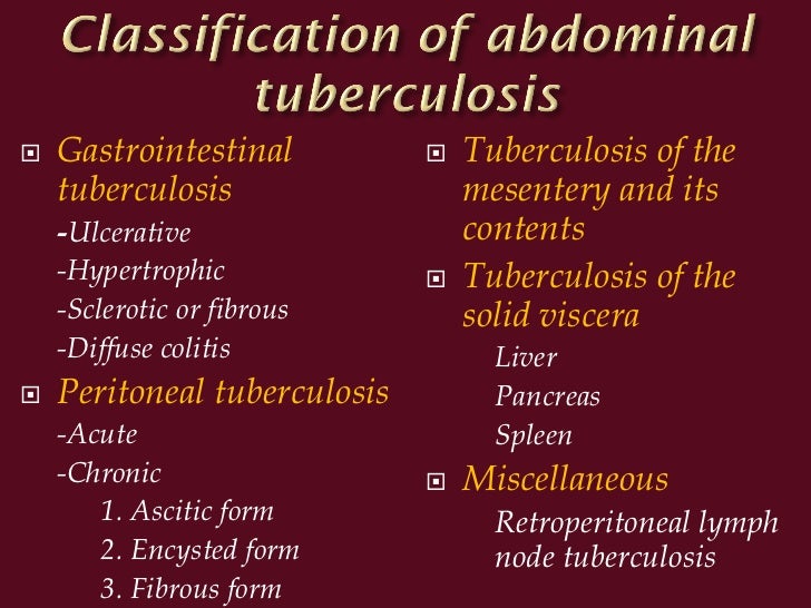 Diagnosis of abdominal tuberculosis