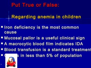 Diagnosis of anemia part 1 | PPT