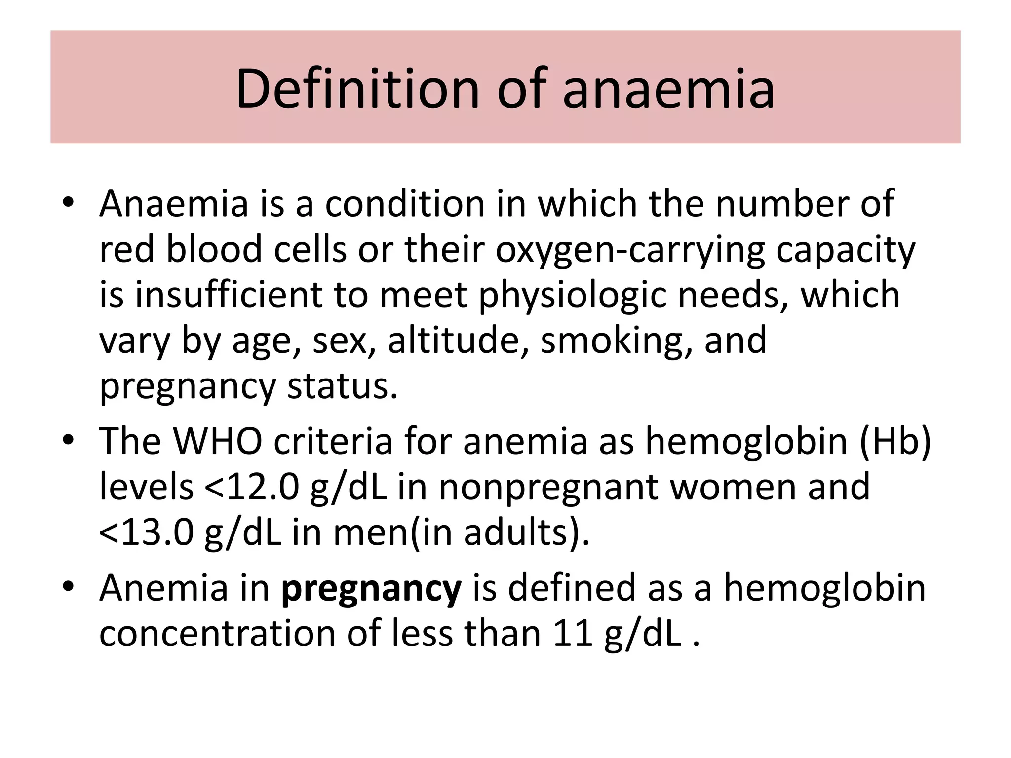 Diagnosis of Anemia | PPTX