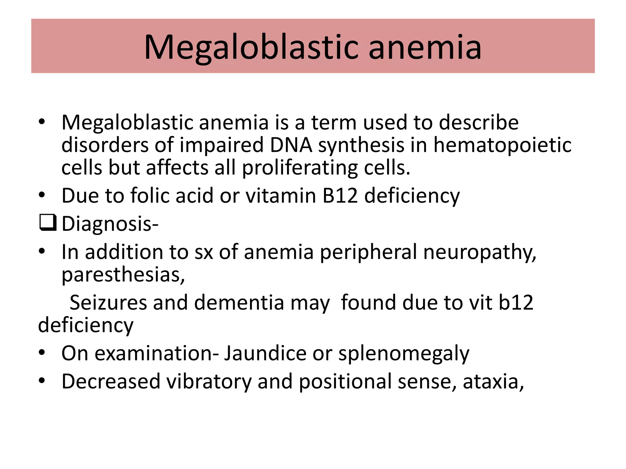 Diagnosis of Anemia | PPTX