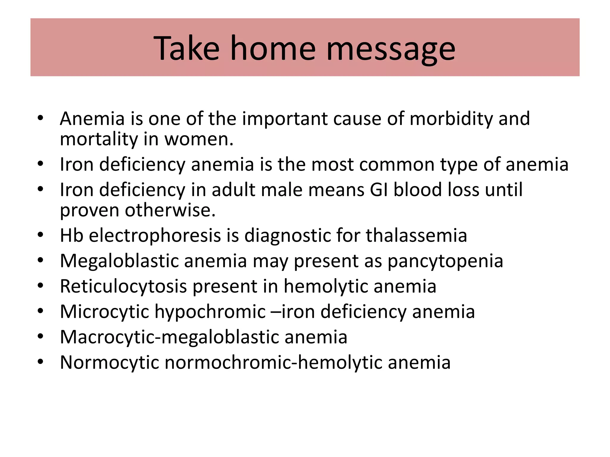Diagnosis of Anemia | PPTX