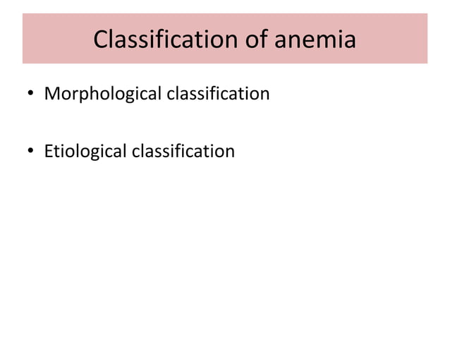 Diagnosis of Anemia | PPTX