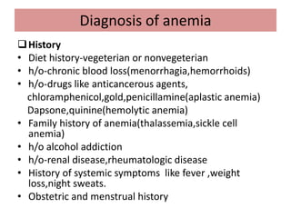 Diagnosis of Anemia | PPTX