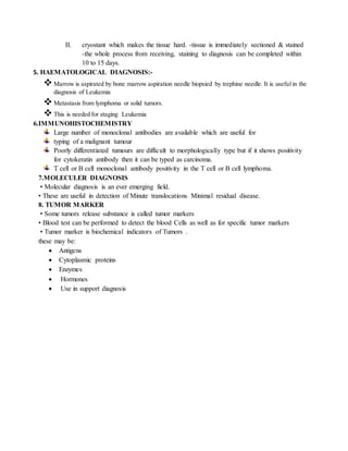 Diagnosis of cancer | DOCX