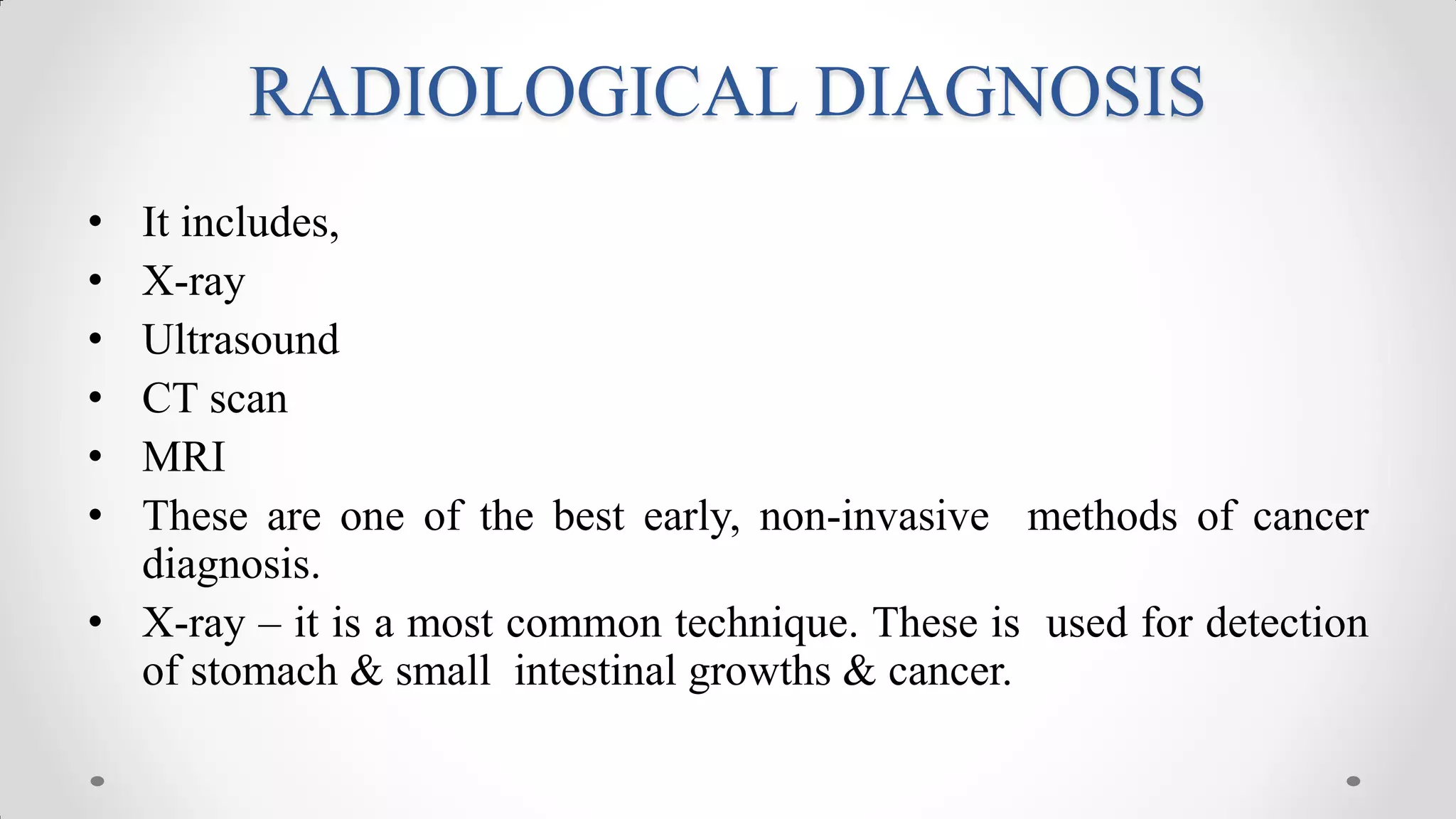 Diagnosis of cancer | PDF