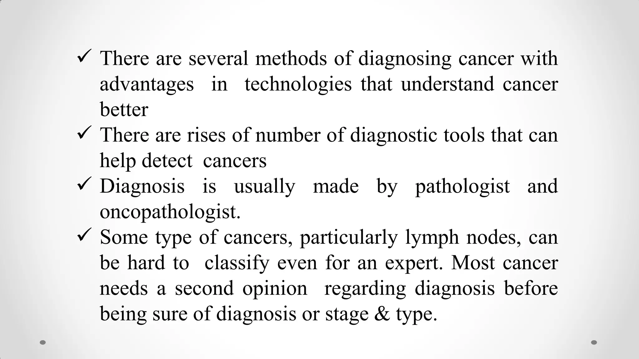 Diagnosis of cancer | PDF