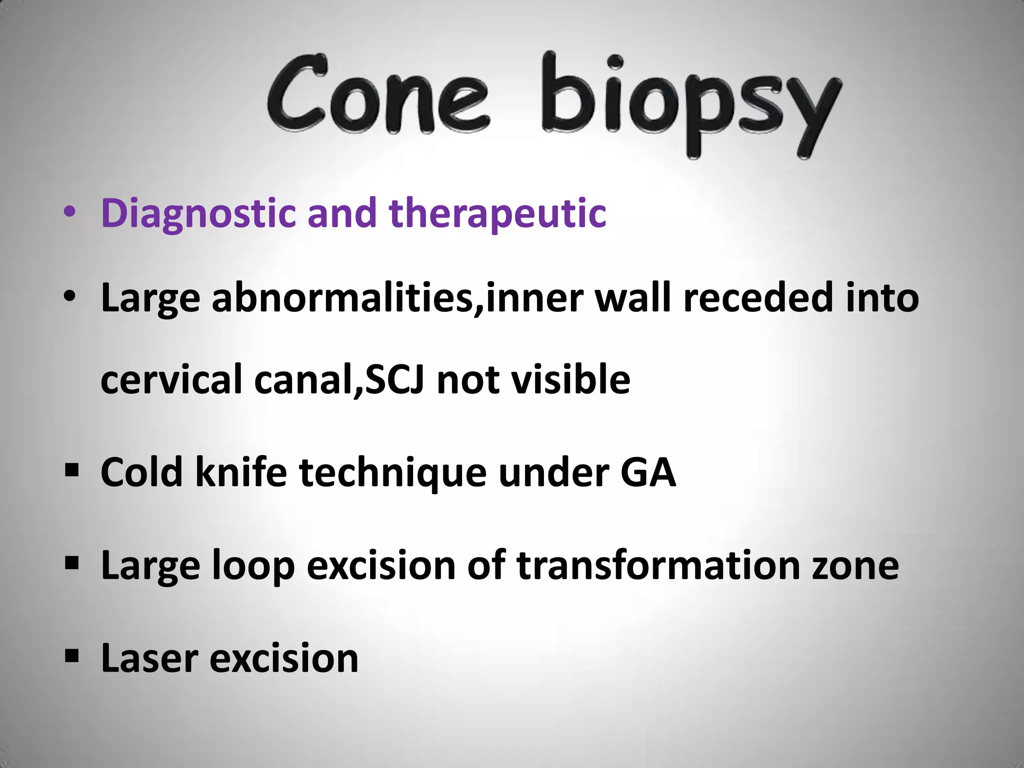 Diagnosis of carcinoma cervix | PPTX