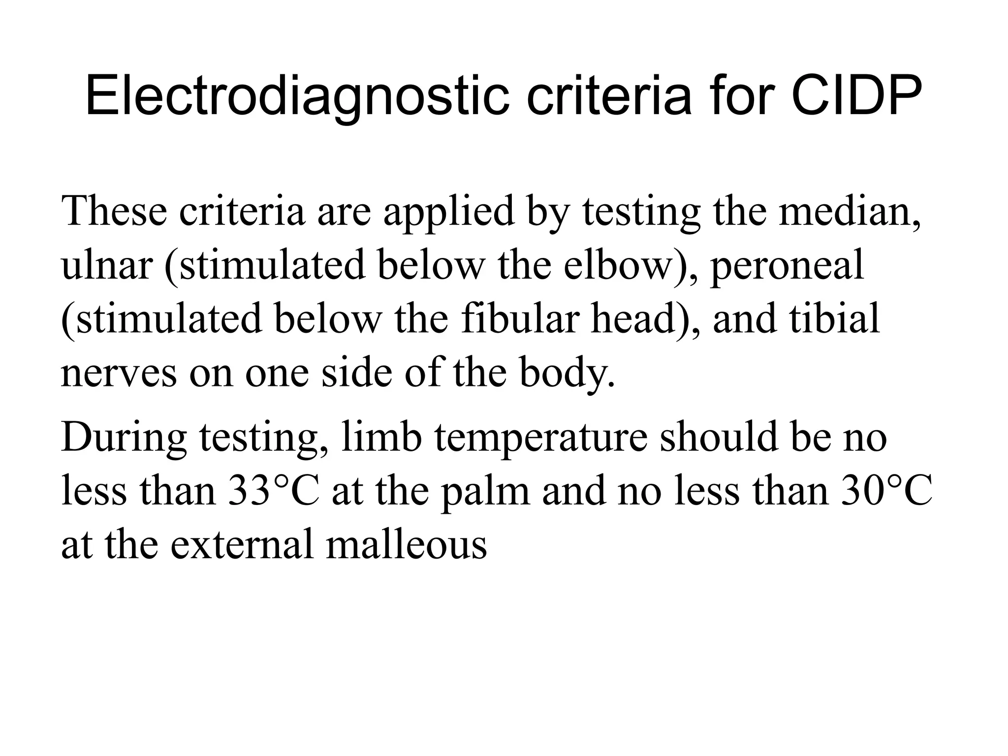 Diagnosis of CIDP | PPT