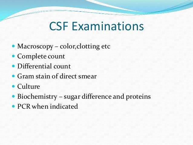 Diagnosis of cns infections