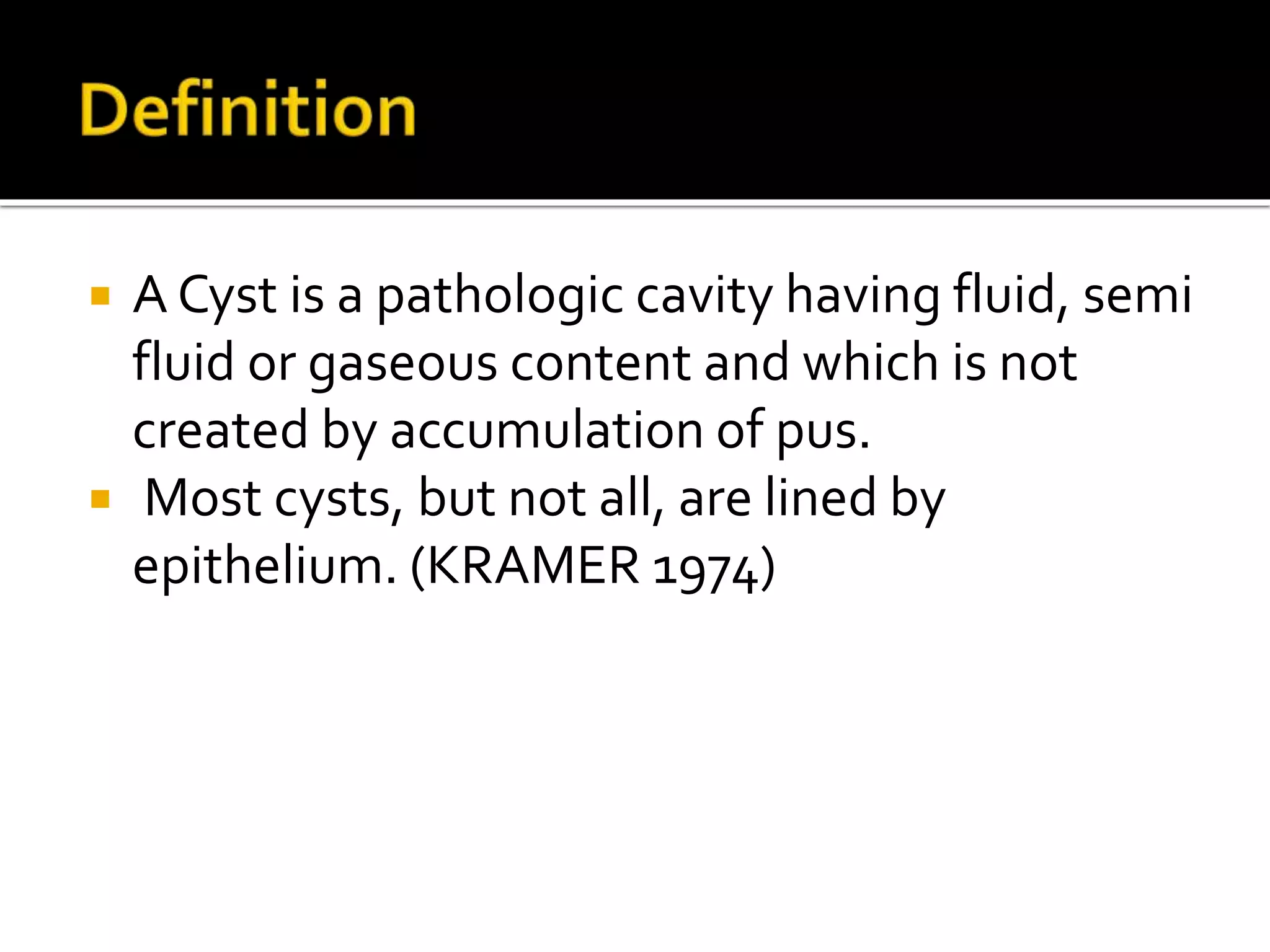Diagnosis of cysts in oral cavity | PPTX