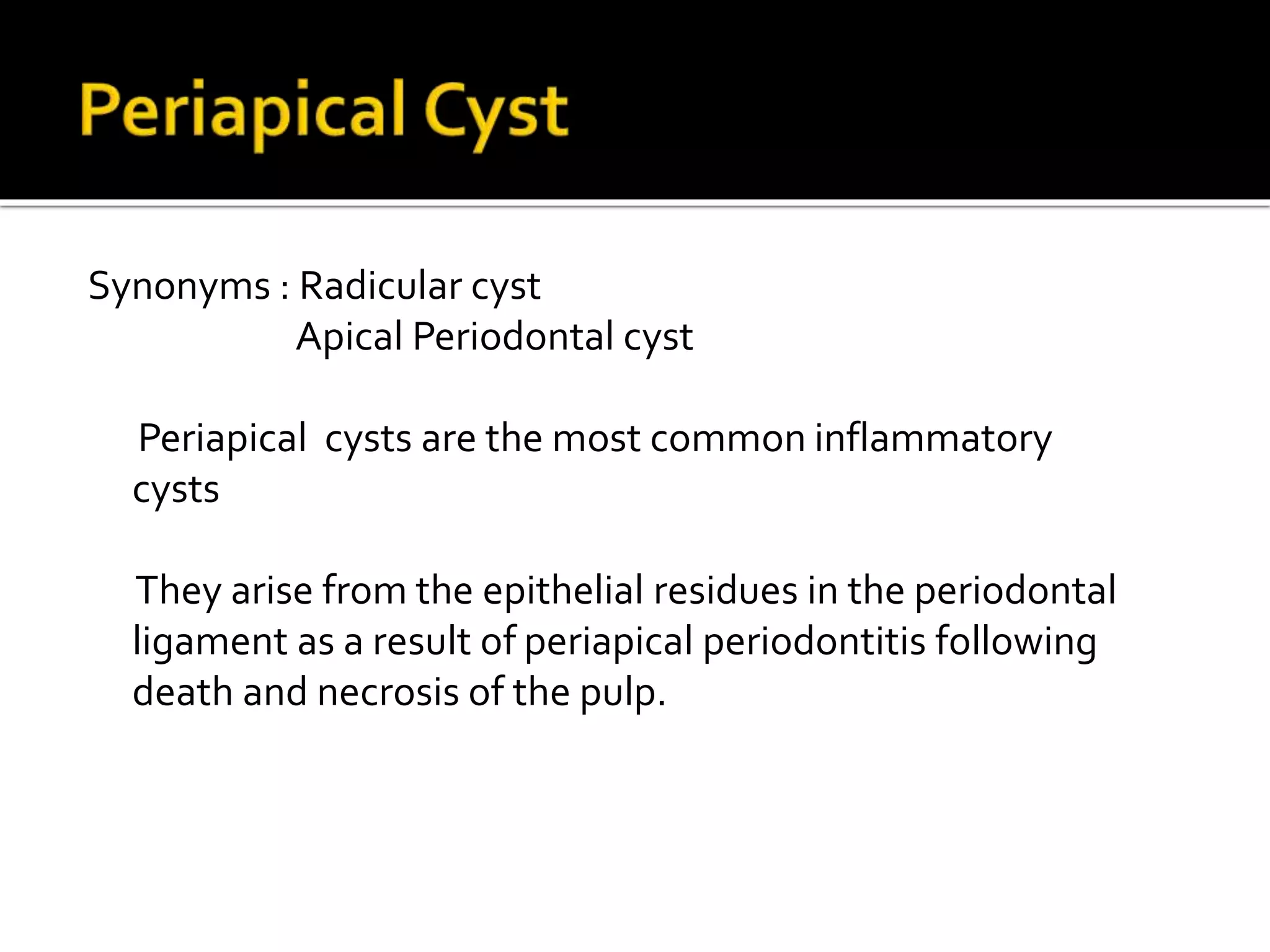 Diagnosis of cysts in oral cavity | PPTX