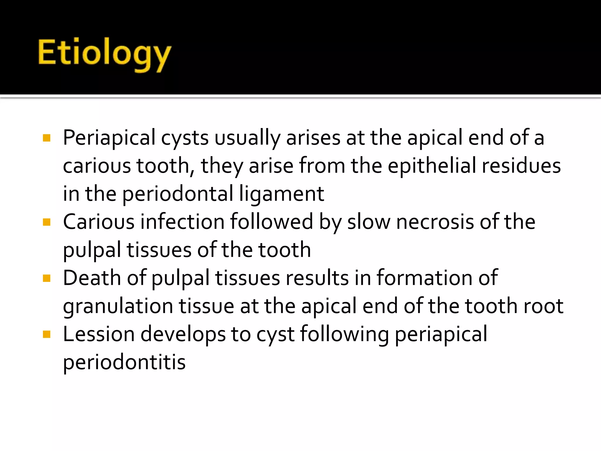 Diagnosis of cysts in oral cavity | PPTX